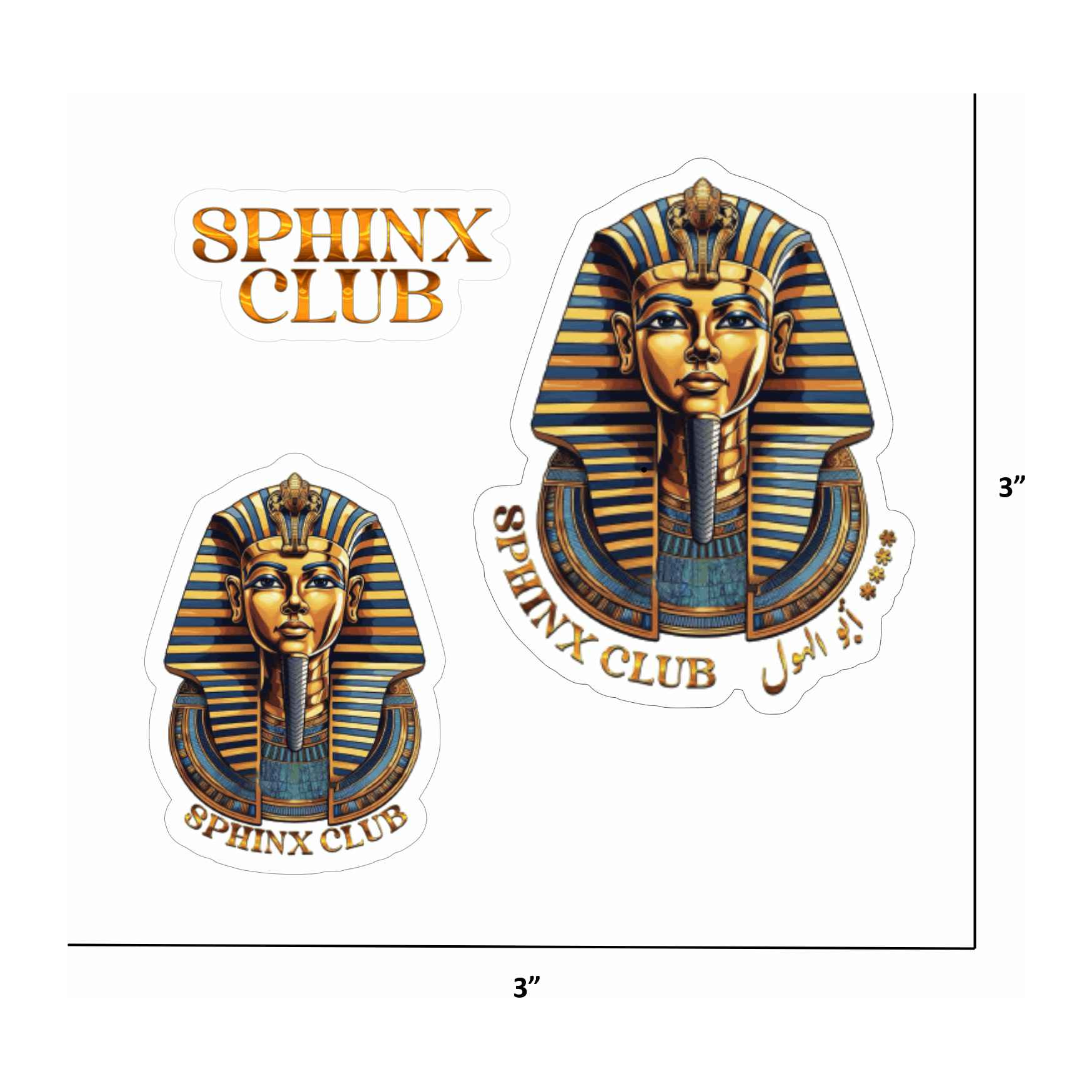 Sphinx Stickers Pack - Customize Your Gear with 3 Unique Designs